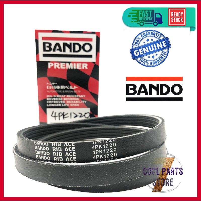 Toyota Vios Yaris NCP93 (2007-2013) Fan Belt 4PK1220 BANDO - 100% ...