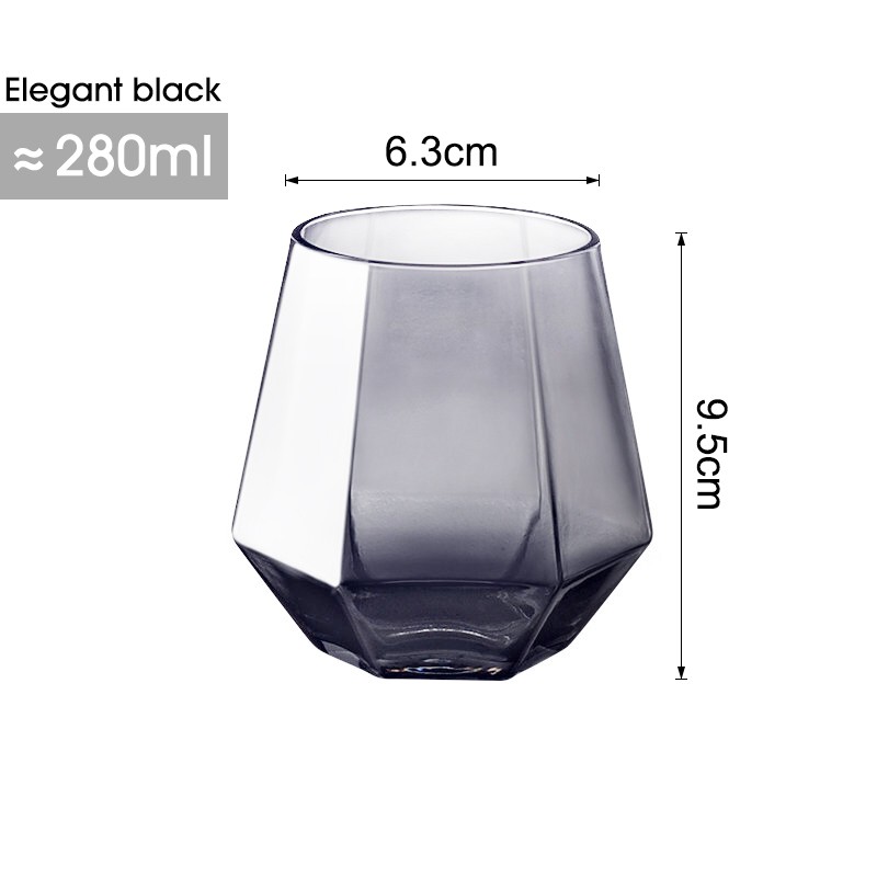 Diamond Glass Cup Whisky Mug Heat-Resistant Coffee Glass Cup Drink ...