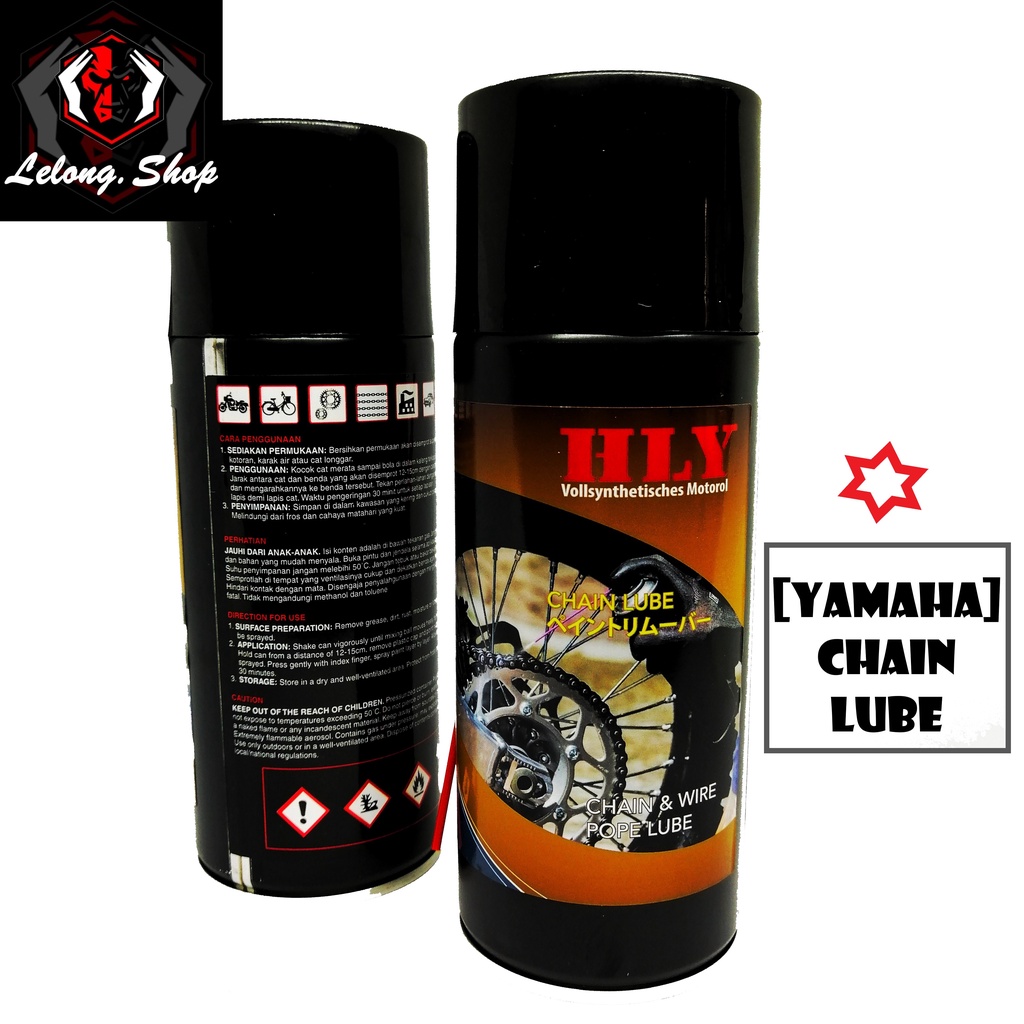 HLY Chain Lube Hong Leong Yamaha (400ML) Rantai Spray Lubricant ...