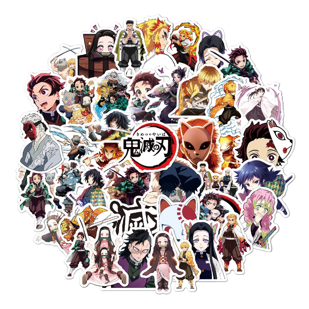 Sticker Anime Demon Slayer Jujutsu Kaisen 0 Movie Kimetsu Entertainment ...
