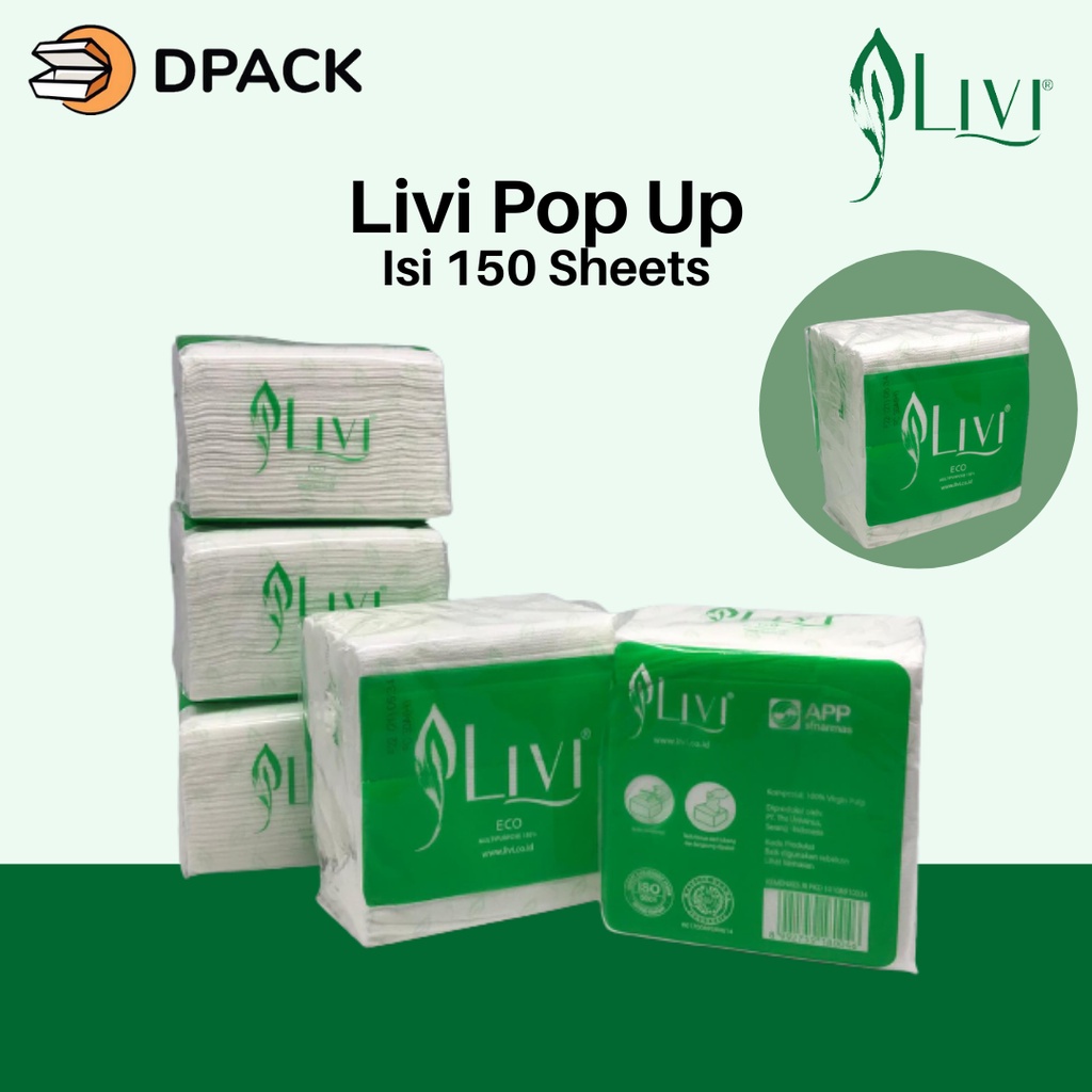 Livi Eco Multipurpose Tissue / Tissue Pop Up Tissue Livi Dining Table ...