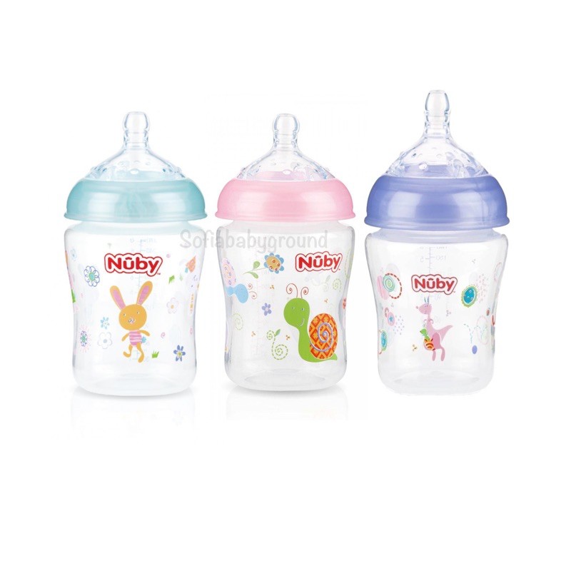 Nuby Natural Touch Printed Bottle (1pk) 270ml/ 9oz | Shopee Malaysia