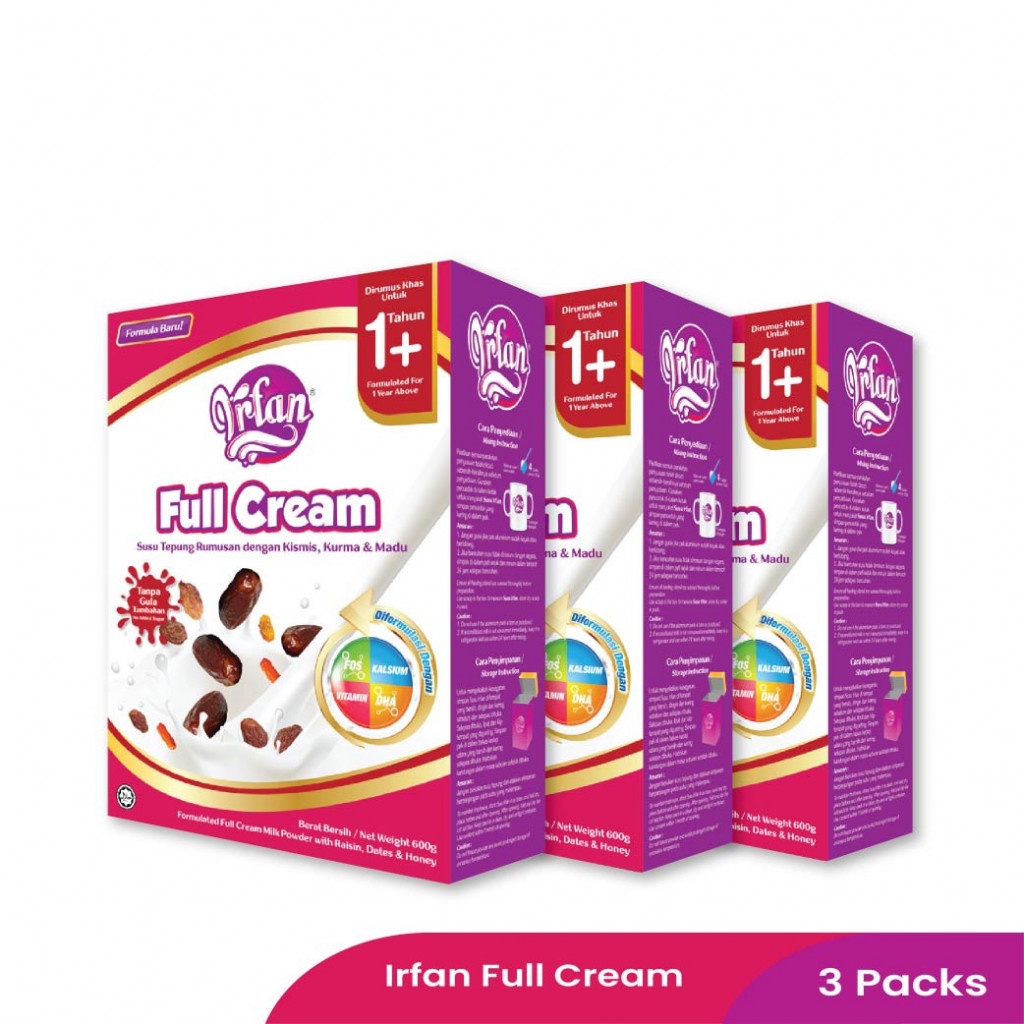 Irfan Susu Full Cream 600g - 3 packs | Shopee Malaysia