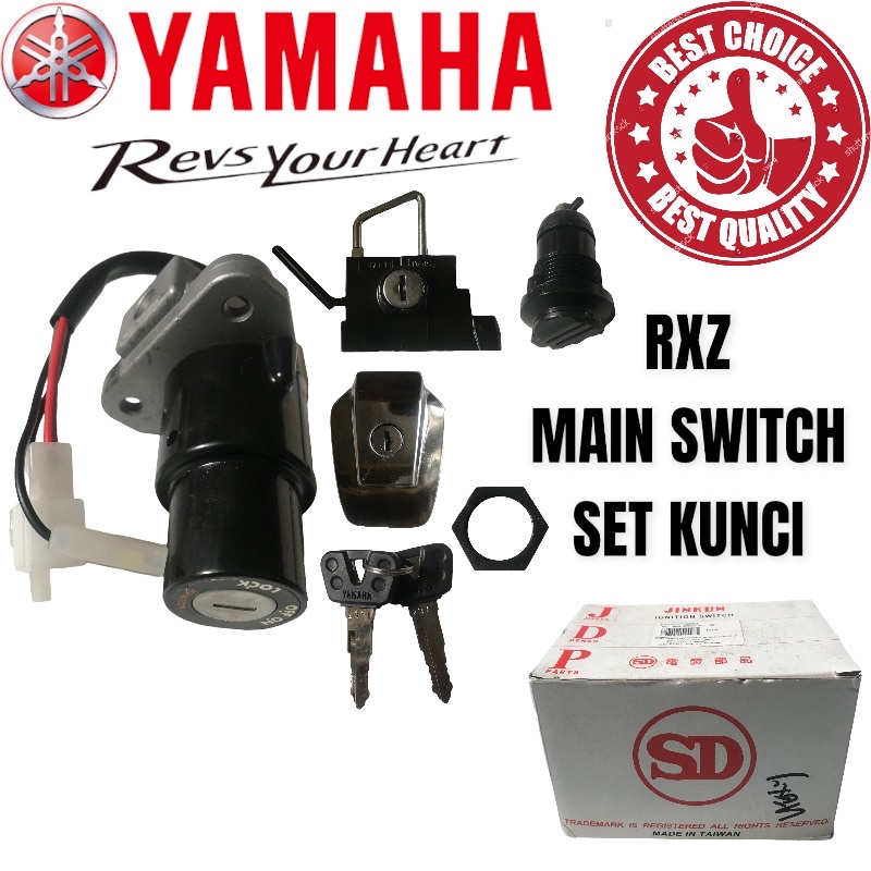 YAMAHA RXZ MAIN SWITCH SET KUNCI IGNITION MAIN SWITCH / SUIS KUNCI JDP ...