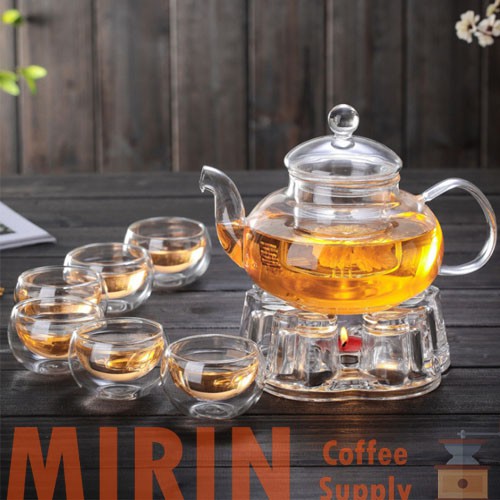 Teapot Set With Base 600 ML With 6 Glasses/With 4 Handles | Shopee Malaysia