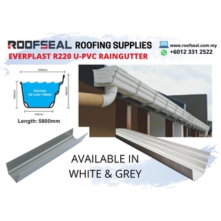 Everplast R220 UPVC Gutter | Salur Air UPVC | Rain Gutter | Shopee Malaysia