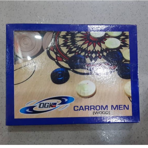 Carrom Men Wooden quality wood striker disco powder carrom men kayu set ...