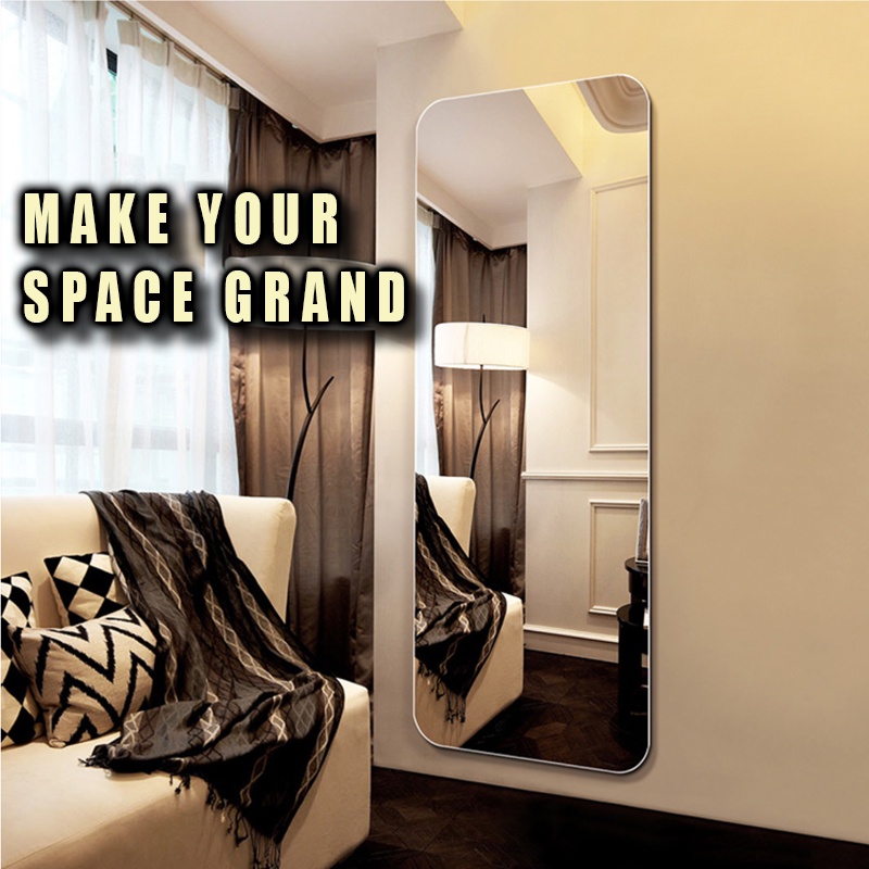 [READY STOCK] Curved Stand Mirror Full Body OOTD Modern Nordic ...