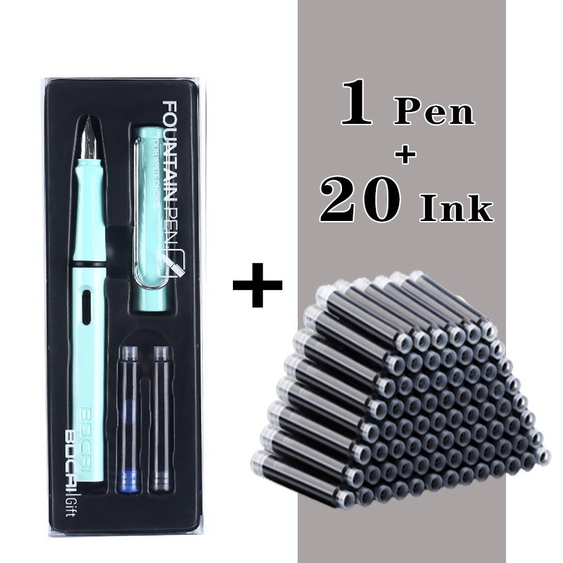 Fountain Pen Set School High Quality Replaceable Ink Cartridge Writing ...