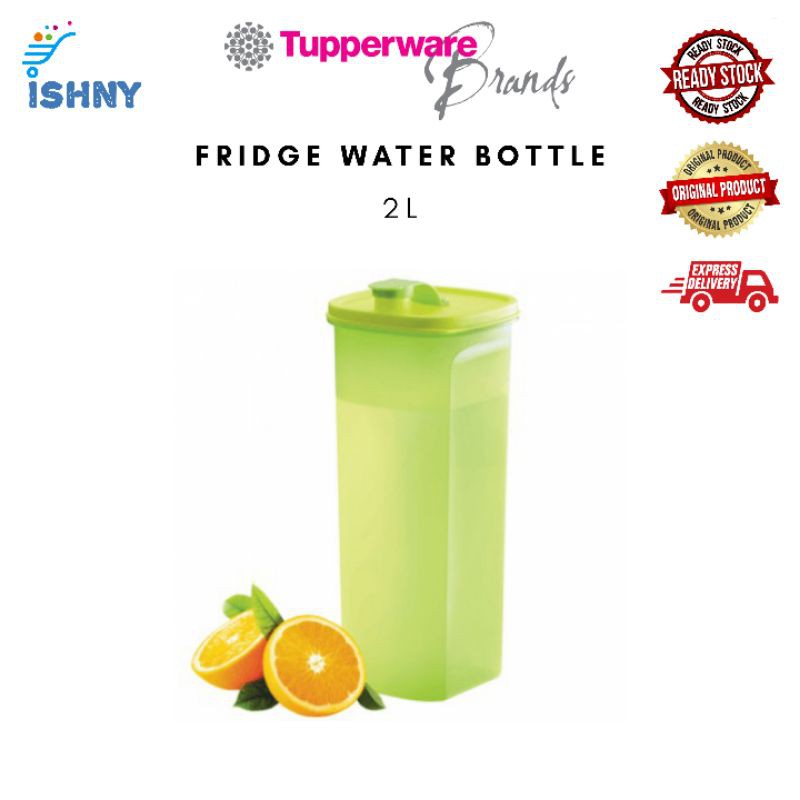 Tupperware Fridge Water Bottle 2L square tumbler light green | Shopee ...