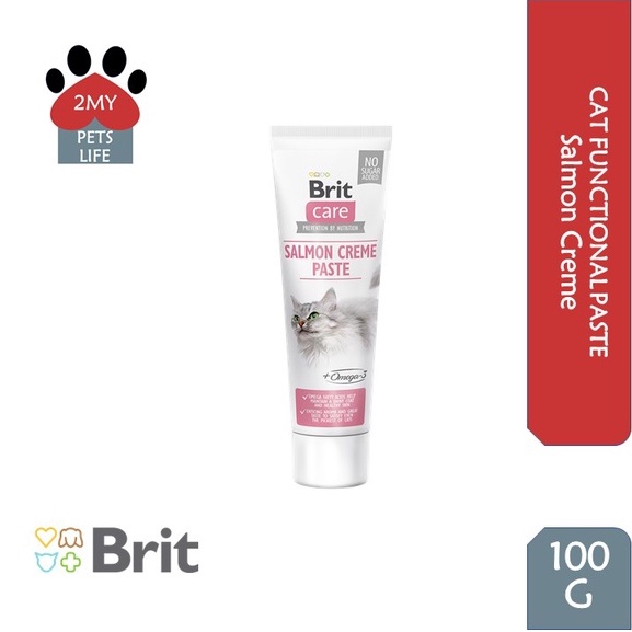 Brit Care Cat Functional Paste Salmon Creme with Omega-3 100g | Shopee ...