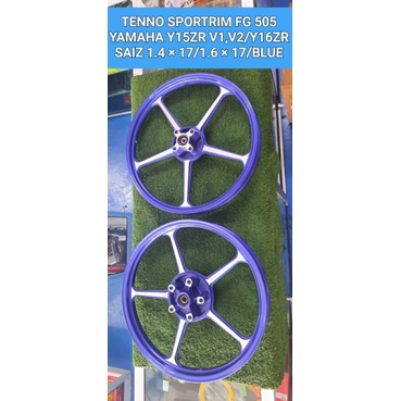TENNO SPORTRIM SPORT RIM FG 505 YAMAHA Y15ZR V1,V2/Y16ZR BLUE DAN ORANGE 100% ORIGINAL DAN HIGH ...