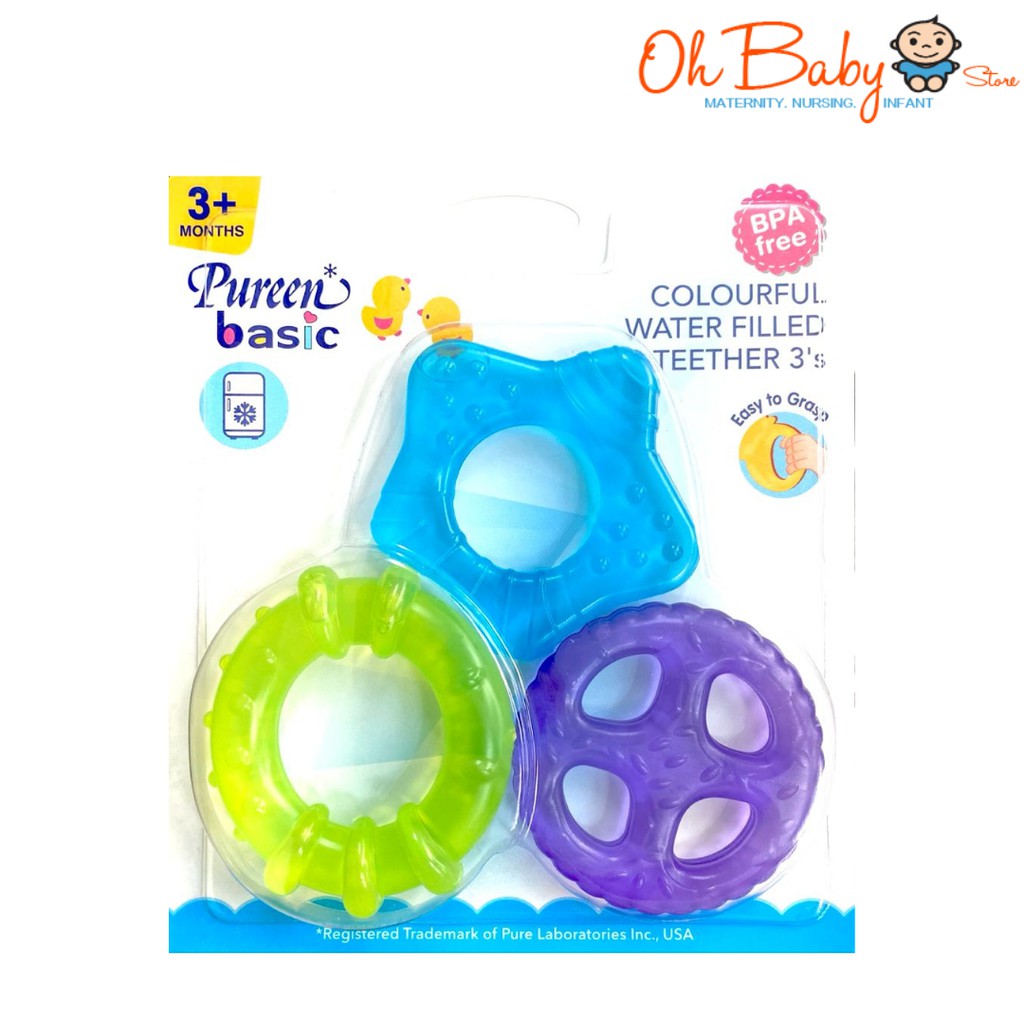 Pureen Colourful Water Filled Teether (3 Pieces) | Shopee Malaysia