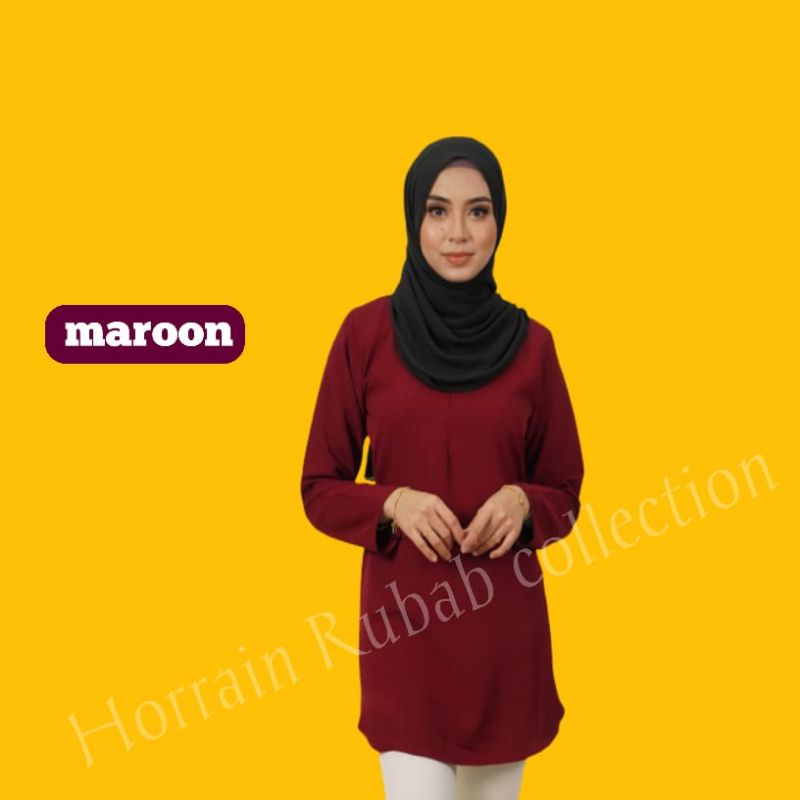 Blouse Muslimah Labu tangan biasa | Shopee Malaysia