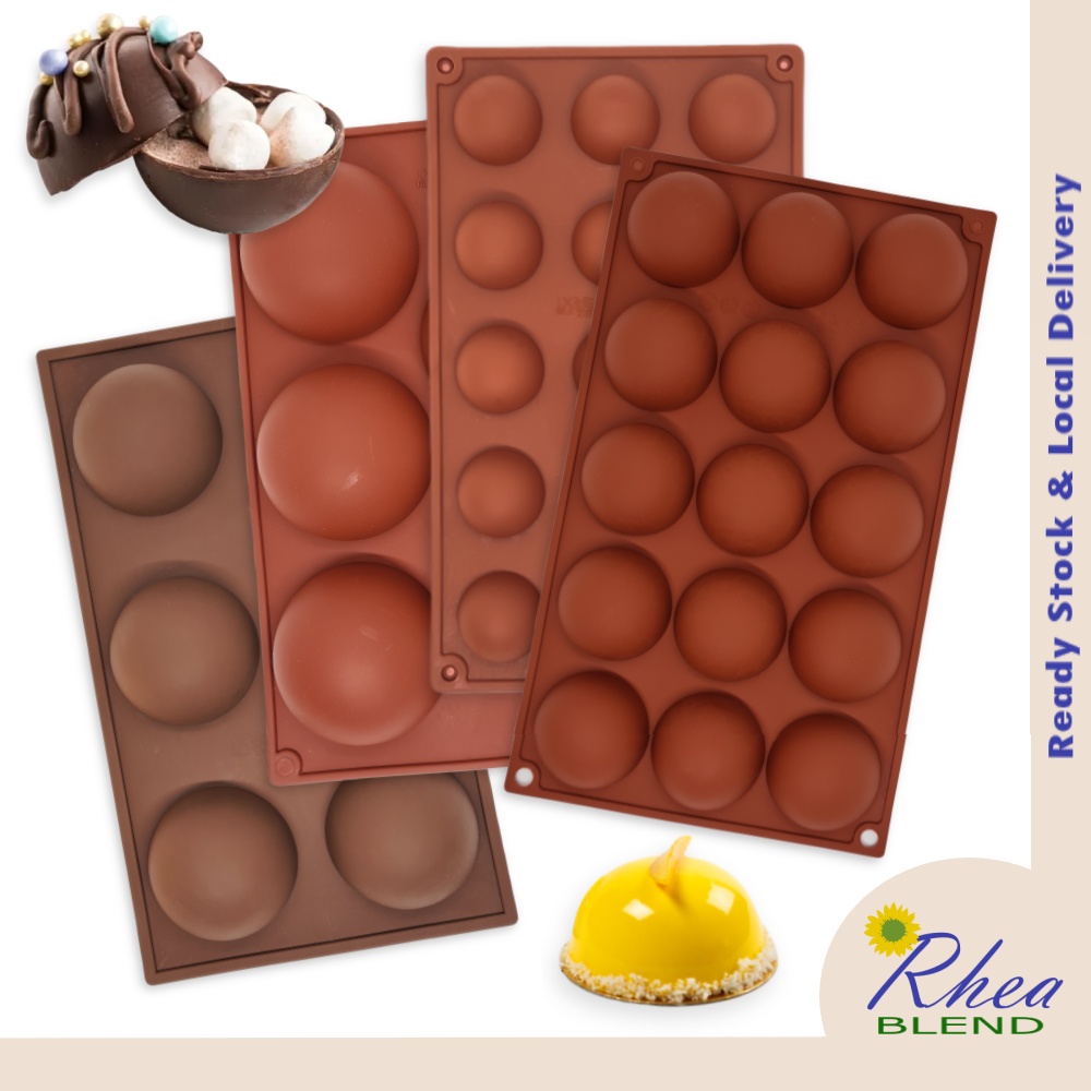 Half Circle Sphere Ball Round Hemisphere Silicone Mold Jelly Dome Cake ...