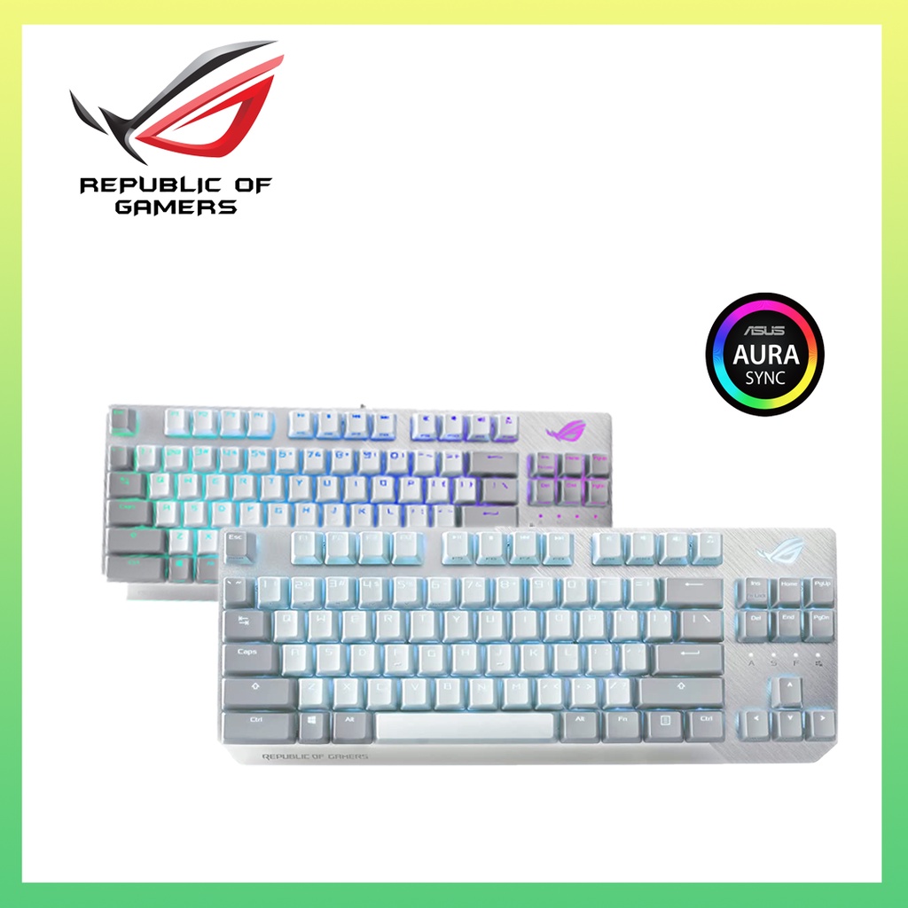 Asus ROG Strix Scope NX TKL Moonlight White wired mechanical RGB gaming ...