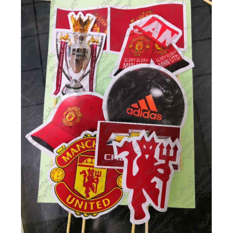 mufc Manchester United cake topper (1set) | Shopee Malaysia