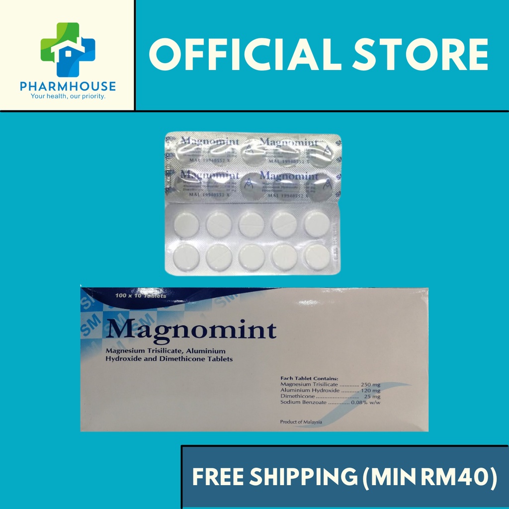 SM Magnomint 10's (Ubat Gastrik/ Indigestion/ Heart Burn) [Exp: 09/2023 ...
