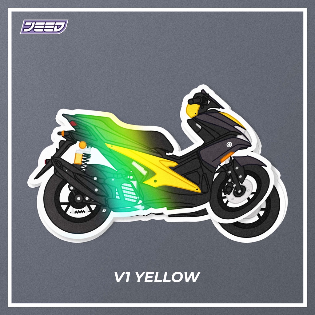 YAMAHA NVX Sticker Hologram Custom Color Waterproof Art Sticker PVC V1 ...