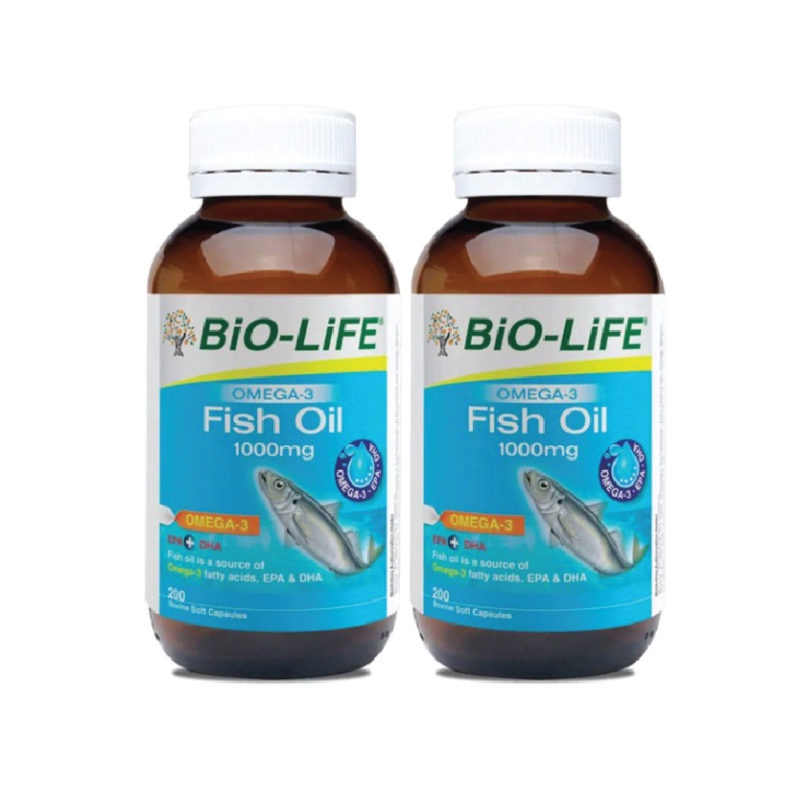 BiO-LIFE Omega-3 Fish Oil 1000mg 200s/2x200s Biolife Bio life | Shopee ...