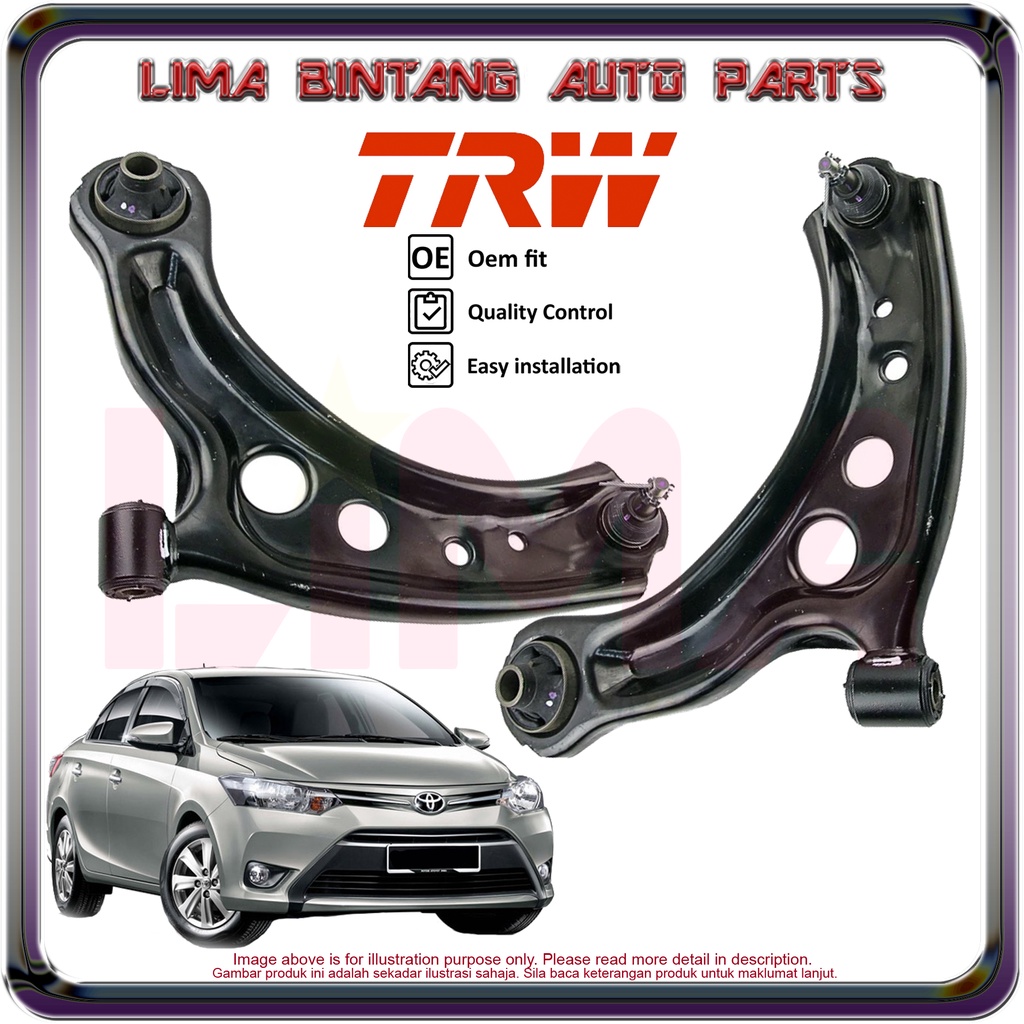 Toyota Vios Keli NCP150 Front Lower Arm , Control Arm Right / Left Side ...