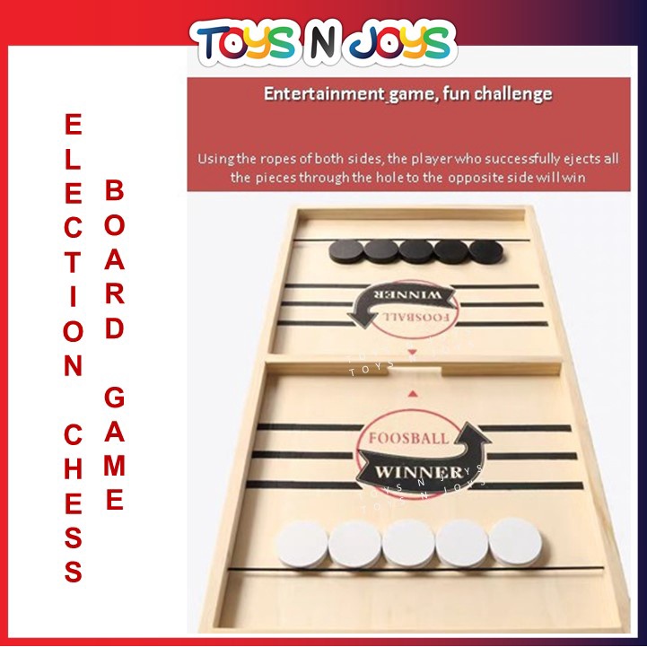 (READY STOCK) WOODEN EJECTION CHESS BOARD GAME FOR KIDS AND ADULTS AND ...