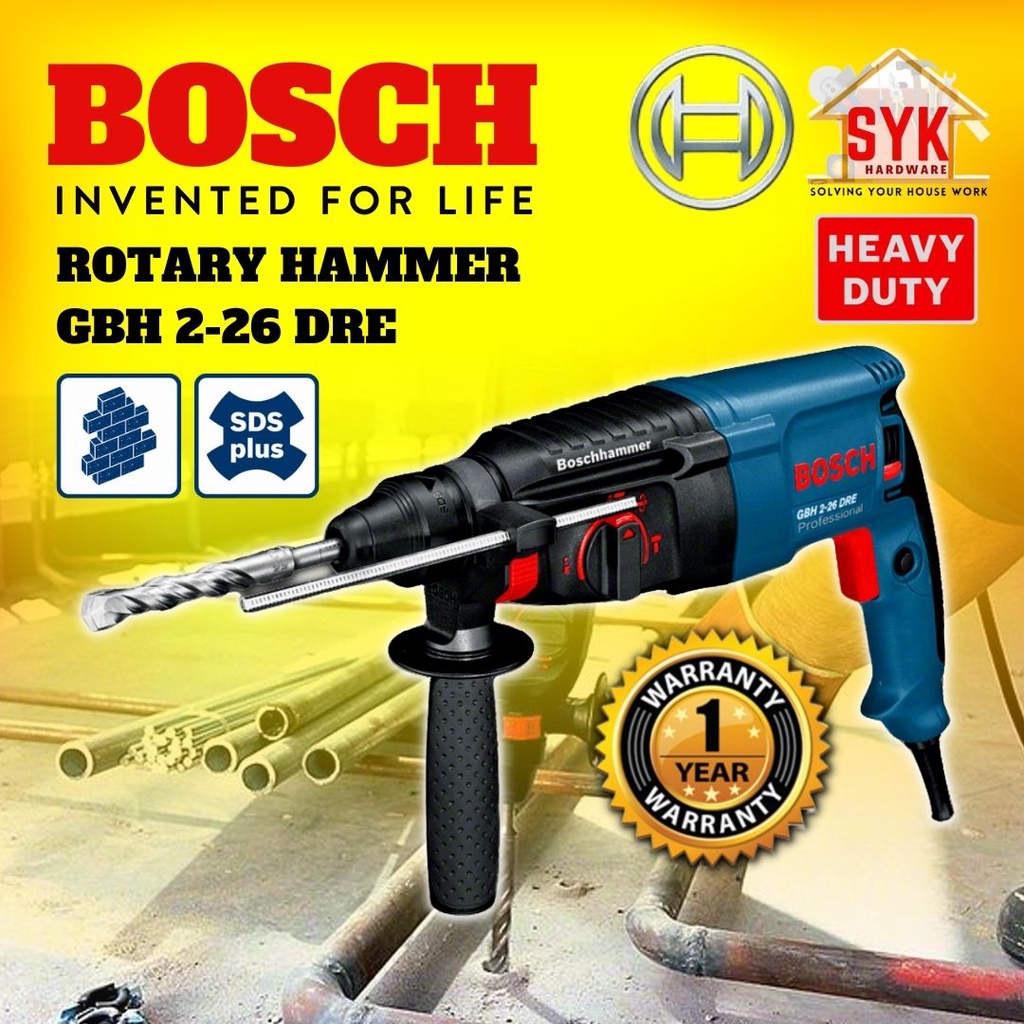 SYK Bosch GBH 2-26 DRE GBH2-26DRE Professional Rotary Hammer Power Tools Electric Hacker Hammer ...