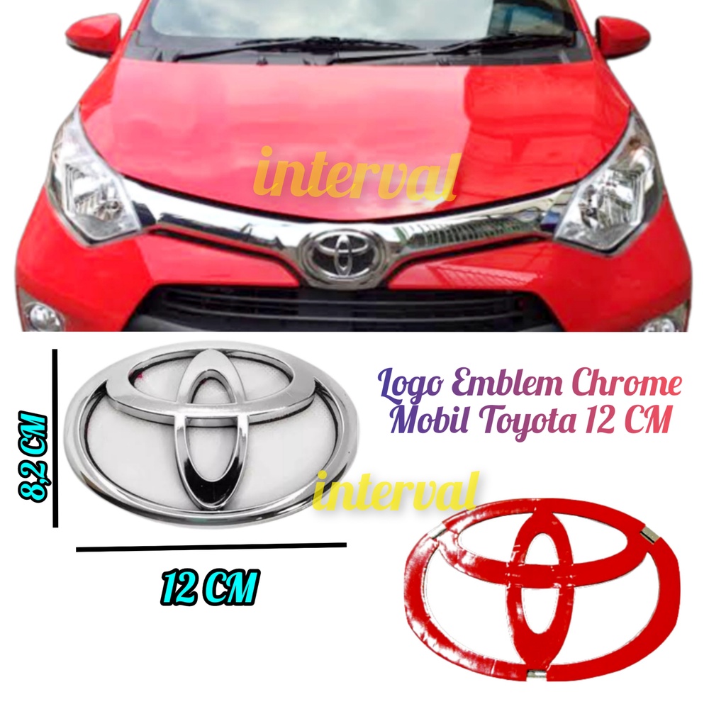 Toyota Front Car Emblem Logo 12 CM Toyota Logo Chrome Cover | Shopee ...