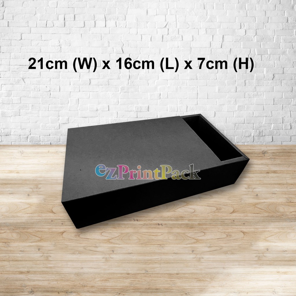 21x16x7 Black Box | Black Kraft Box | Slide in Black Box | Small cute ...
