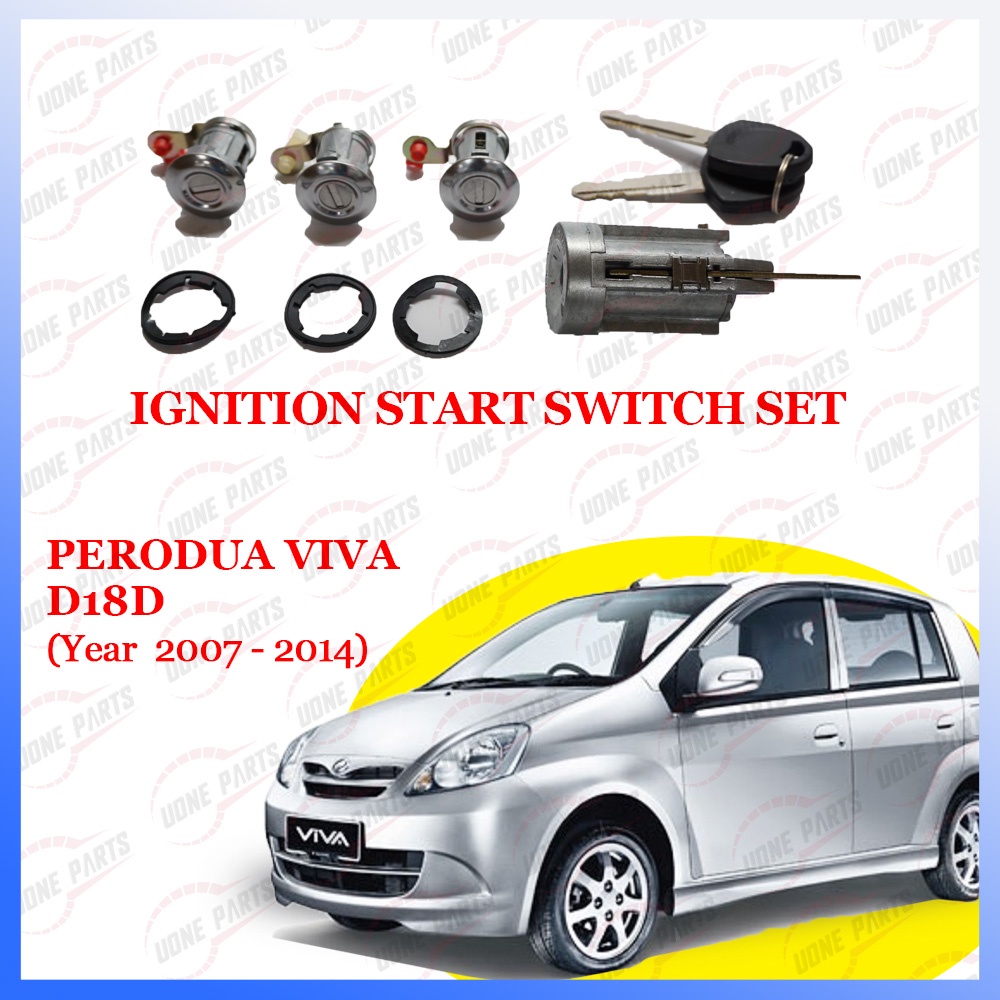 🔥PERODUA VIVA D18D IGNITION START SWITCH SET (Year 2007 - 2014 ...