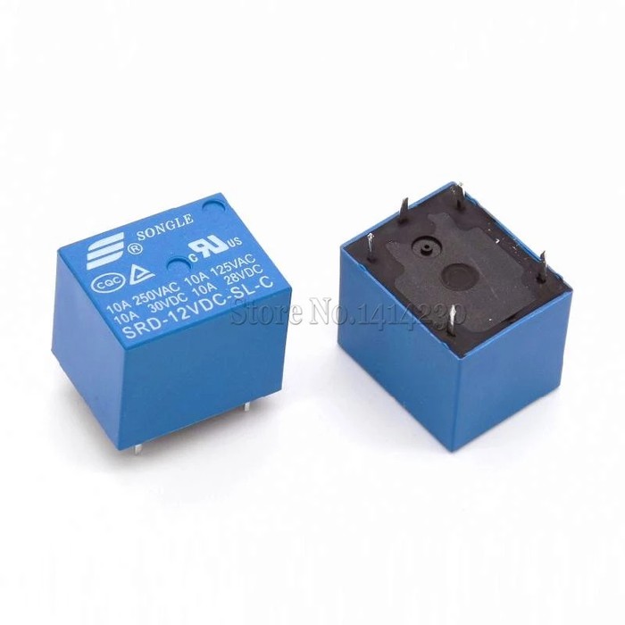Songle 12V 10A 5pin Relay for Arduino and Electronics SRD-12 projects ...