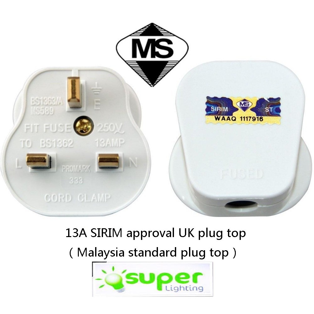 13A SIRIM approval UK plug top (Malaysia standard plug top) | Shopee ...