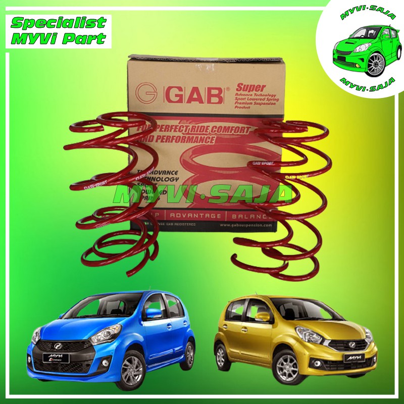 PERODUA GAB SPORT COIL SPRING-AXIA/ BEZZA/ ALZA/ VIVA/ KELISA/ KANCIL ...