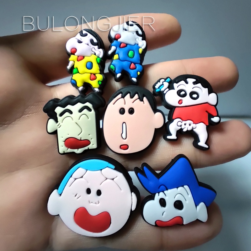 For Croc Jibz Pins Colorfully Crayon Shin-chan DIY Shoes Charm Button ...