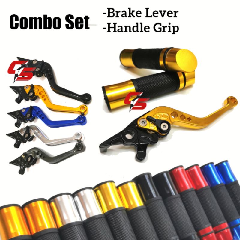 RIZAMA Cnc Alloy handle Grip with Balancer & Brake Lever Universal ...