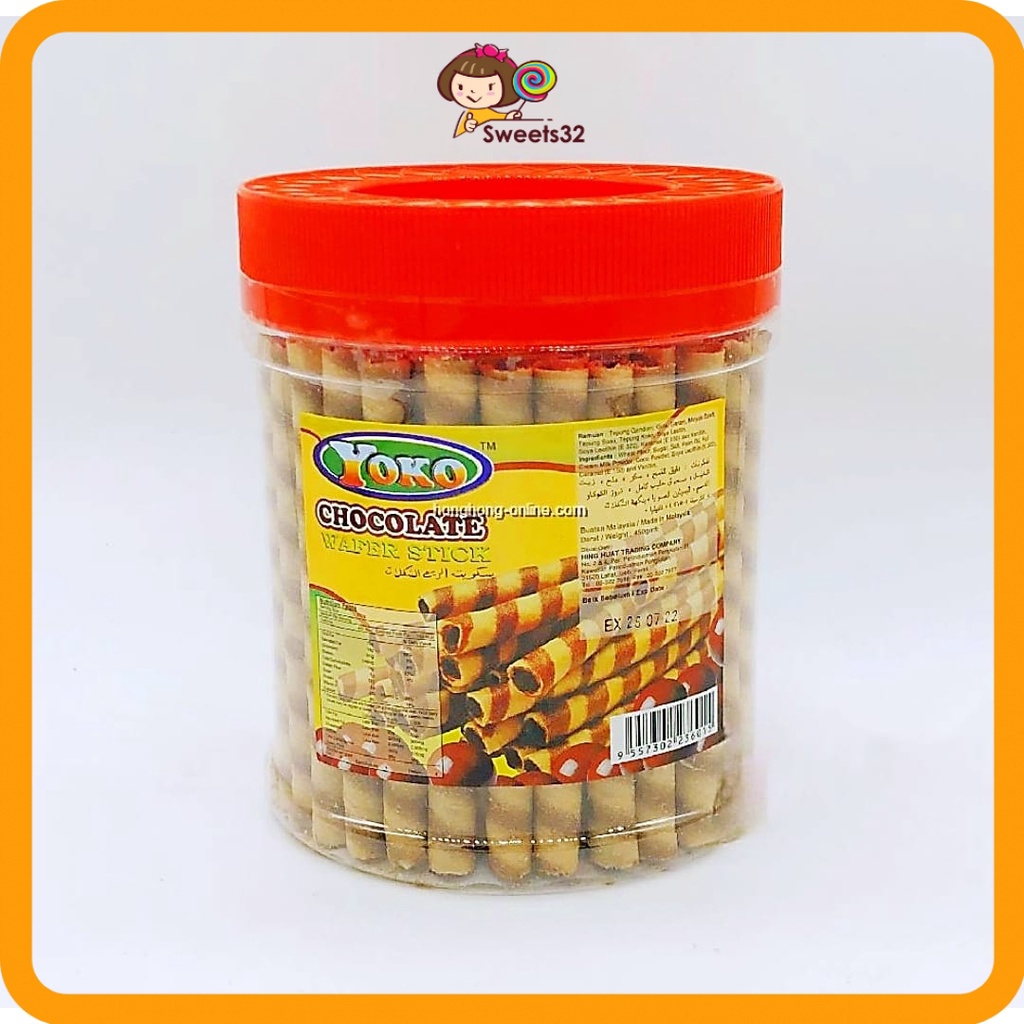 Yoko Chocolate Wafer Stick Roll 450gm 巧克力威化棒 | Shopee Malaysia