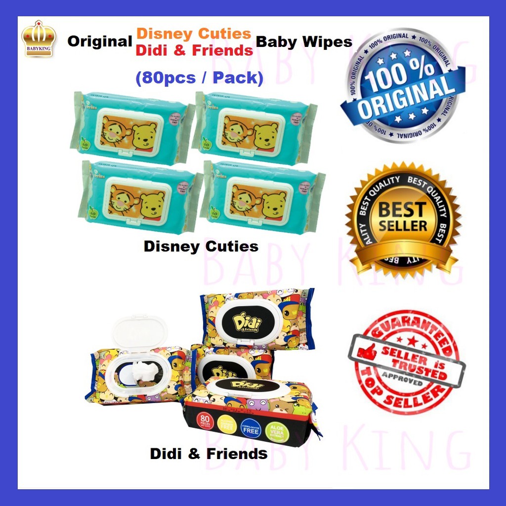 (CLEARANCE) Original Disney Cuties Baby Didi & Friends Pooh Wet Wipes ...