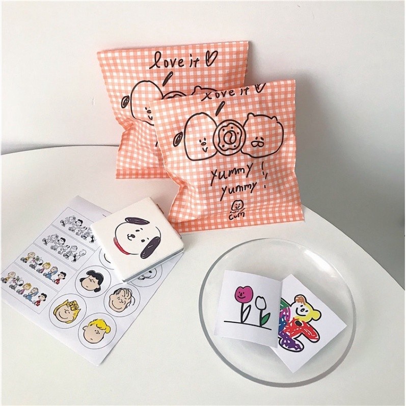 Dy PACK PACKING Envelope AESTHETIC CARTOON PAPERBAG ORANGE INS Cute ...