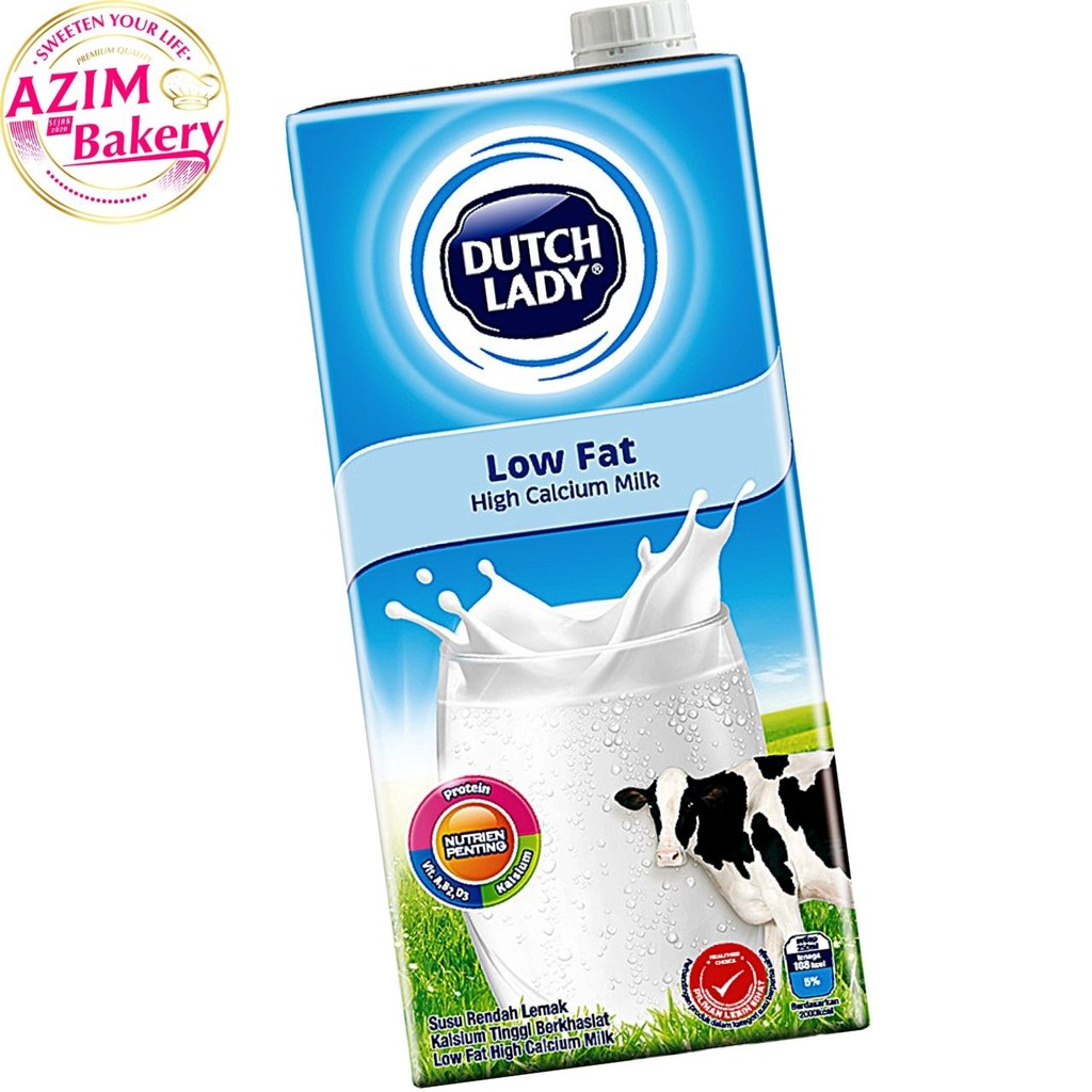 Dutch Lady Low Fat Milk High Calcium Milk 1l Low Fat Hi Calcium Milk Uht Milk | Susu Low Fat ...