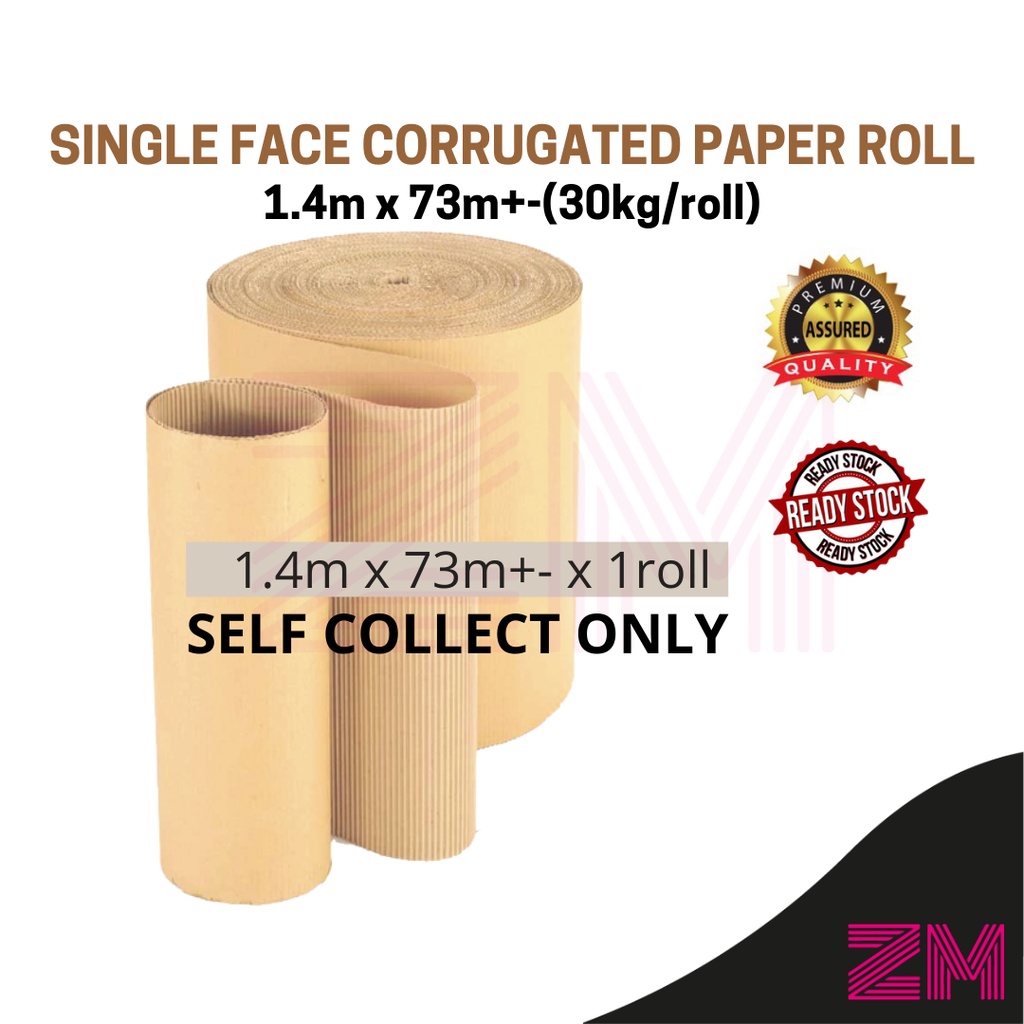 SELF COLLECT Single Face Corrugated Paper Roll 紙皮卷 (57” x 30kg x 1 Roll ...