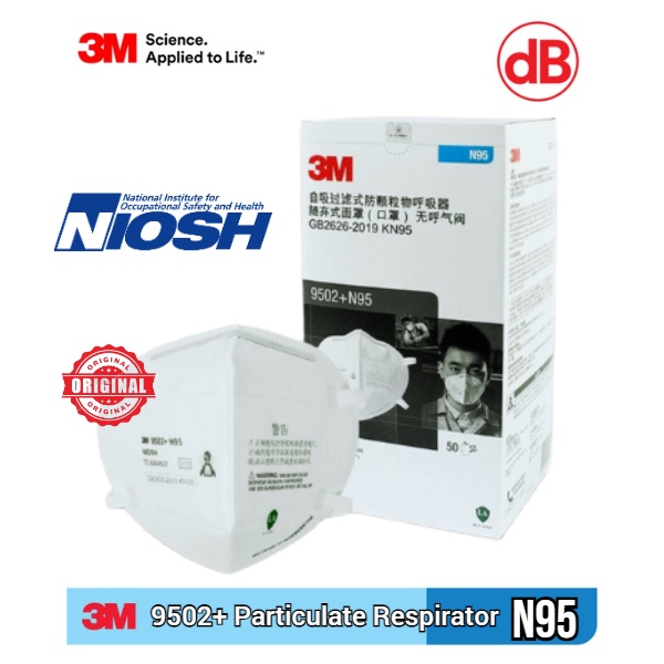 3M 9502+ N95 Particulate Respirator/ 1 Box@50Pcs | Shopee Malaysia