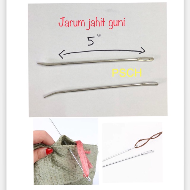 Jarum jahit guni needle sewing guni packing needle sack bag 2 pcs per ...