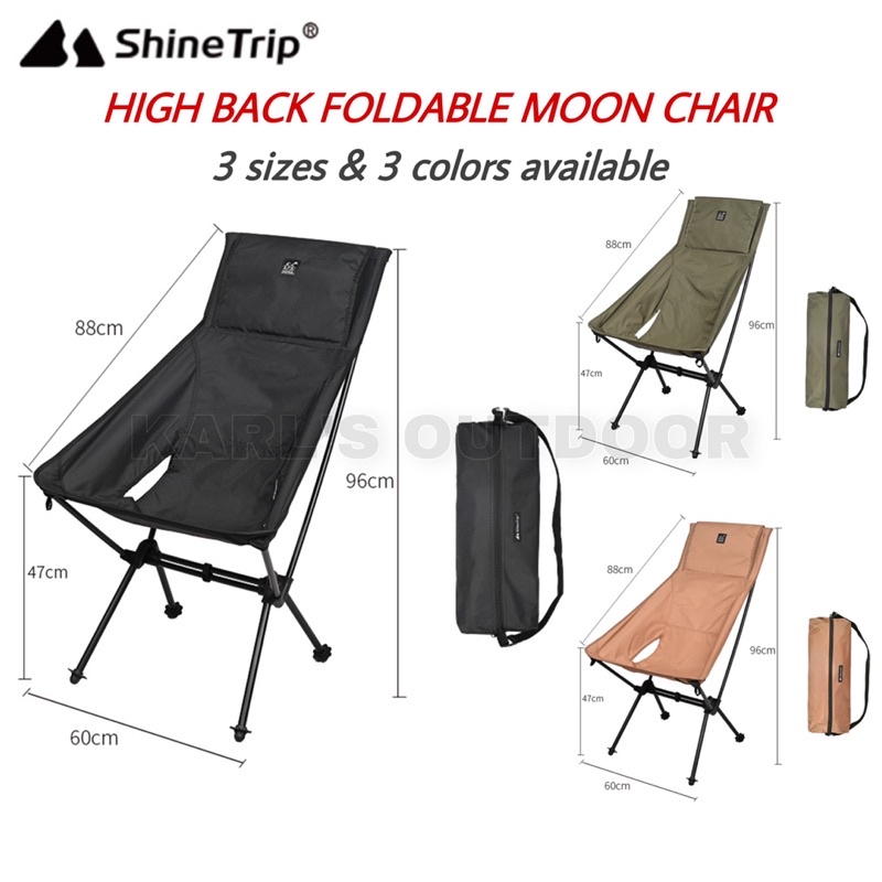 SHINETRIP Foldable Moon Chair High Back Lightweight Outdoor Camping ...