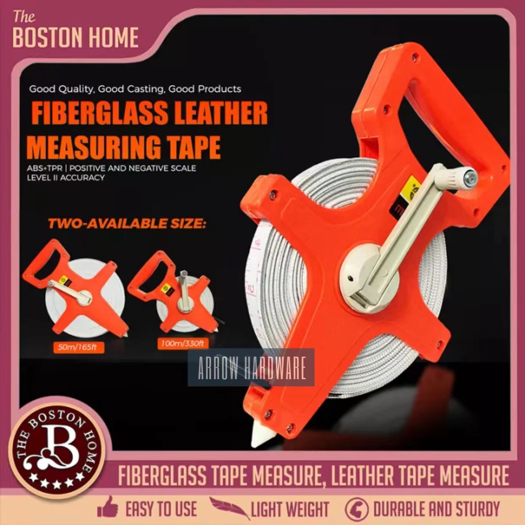 Tiger Boston Home 30M | 50M | 100M Tape Measure Fiber Glass High ...