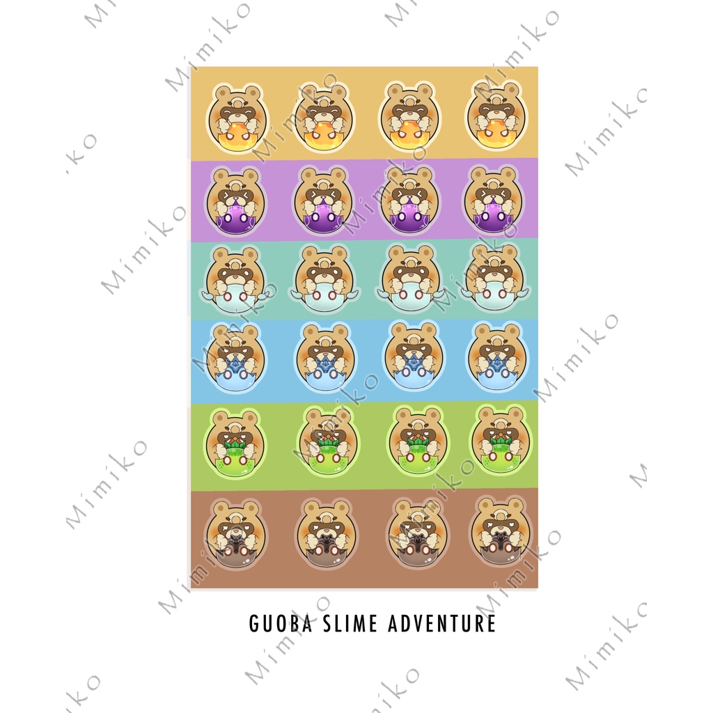 Genshin Impact Sticker Sheets Merch Fan Merch Journaling Stickers Guoba ...