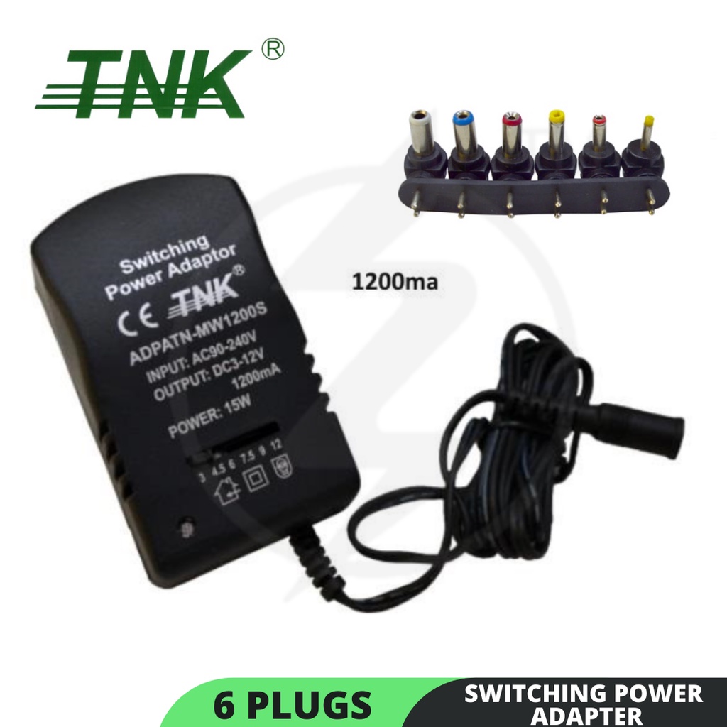 TNK 3V-12V 1200ma Regulated AC/DC Switching Power Adapter - ADPATN ...