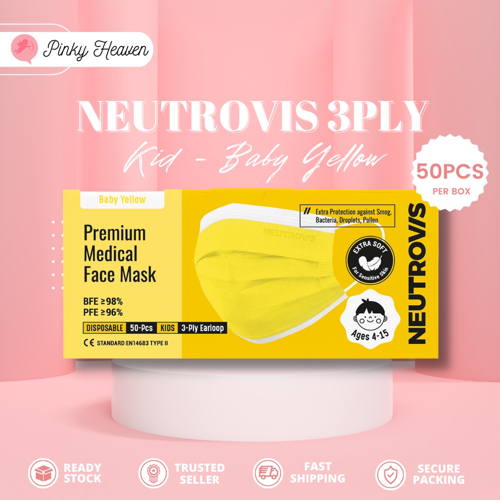 Neutrovis Kids Premium *3-ply Series (50’s/box) | Baby Yellow | Shopee ...