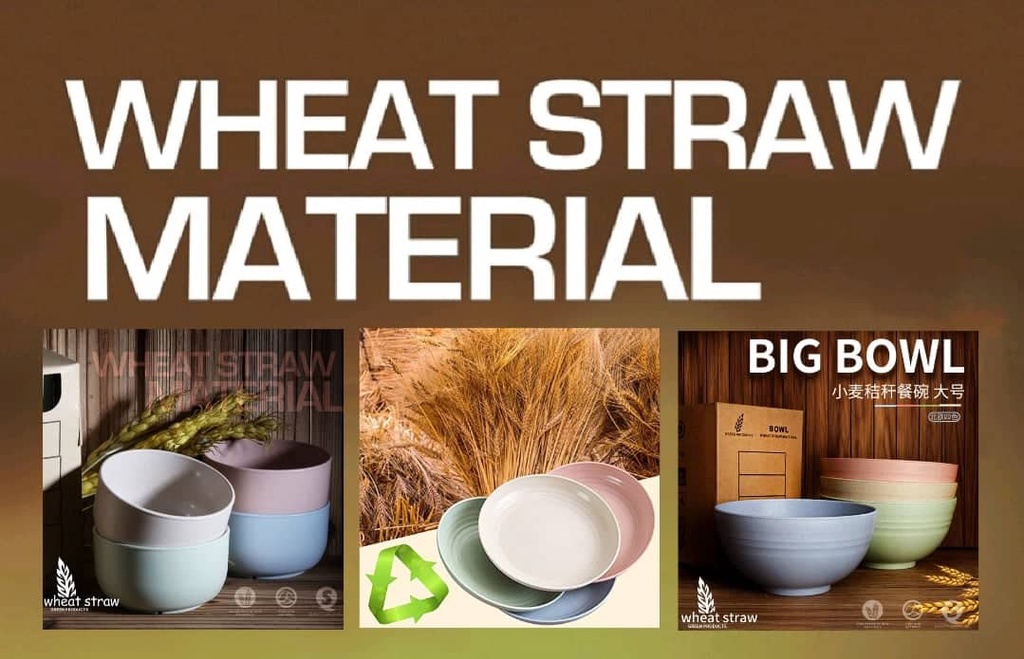 15cm 23cm 25cm Wheat Straw Unbreakable Dinner Plates - Reusable Kids ...