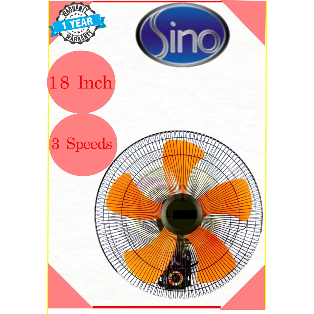 MIND / SINO Wall Fan Pull Cord Remote Control Kipas Dinding/ Industrial ...
