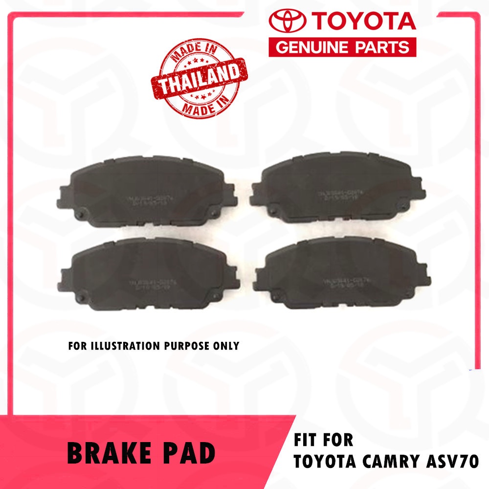 TOYOTA CAMRY ASV70 2017-2021 FRONT DISC BRAKE PAD SET (LEFT+RIGHT ...